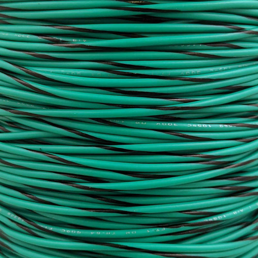 22 AWG Wire (Green Striped) | Wire-Bot Pinball Wire