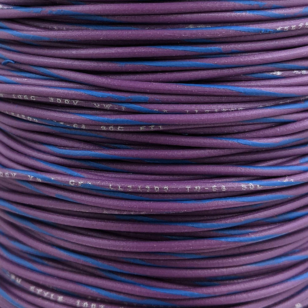 22 AWG Wire (Violet Striped) | Wire-Bot Pinball Wire