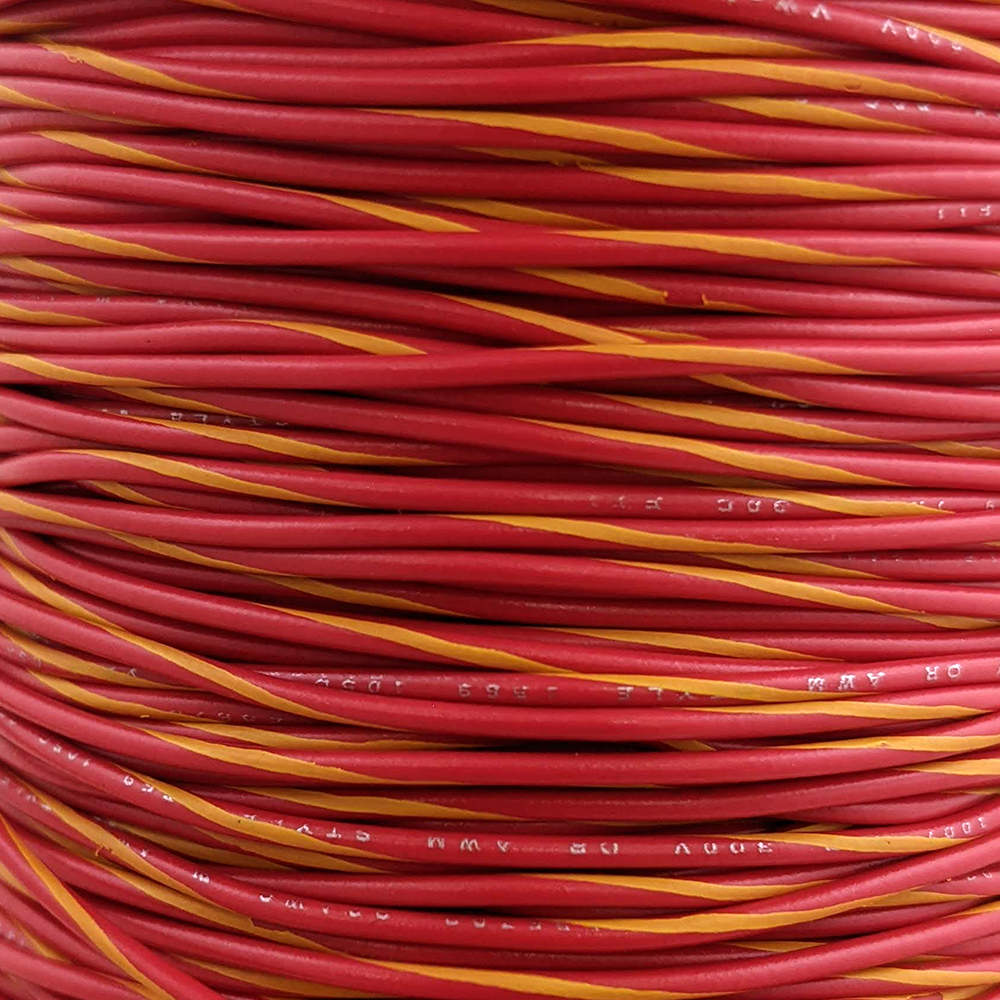 22 AWG Wire (Red Striped) | Wire-Bot Pinball Wire